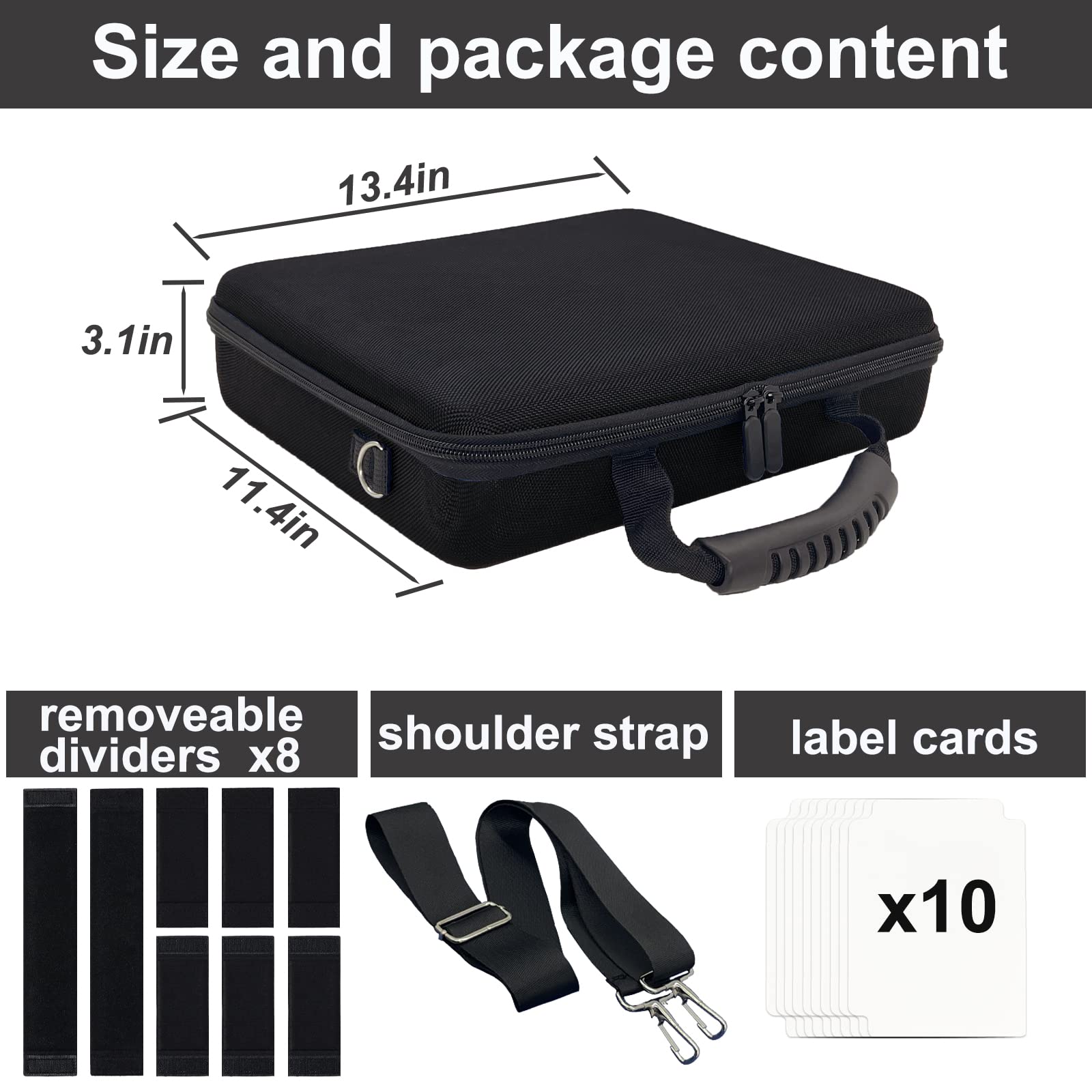 Lumus&Solem Extra Large Game Card Case for 2300-2500+ Cards, Suitable for The Expansion of C.A.H Game Cards and All Other Card Games(Black