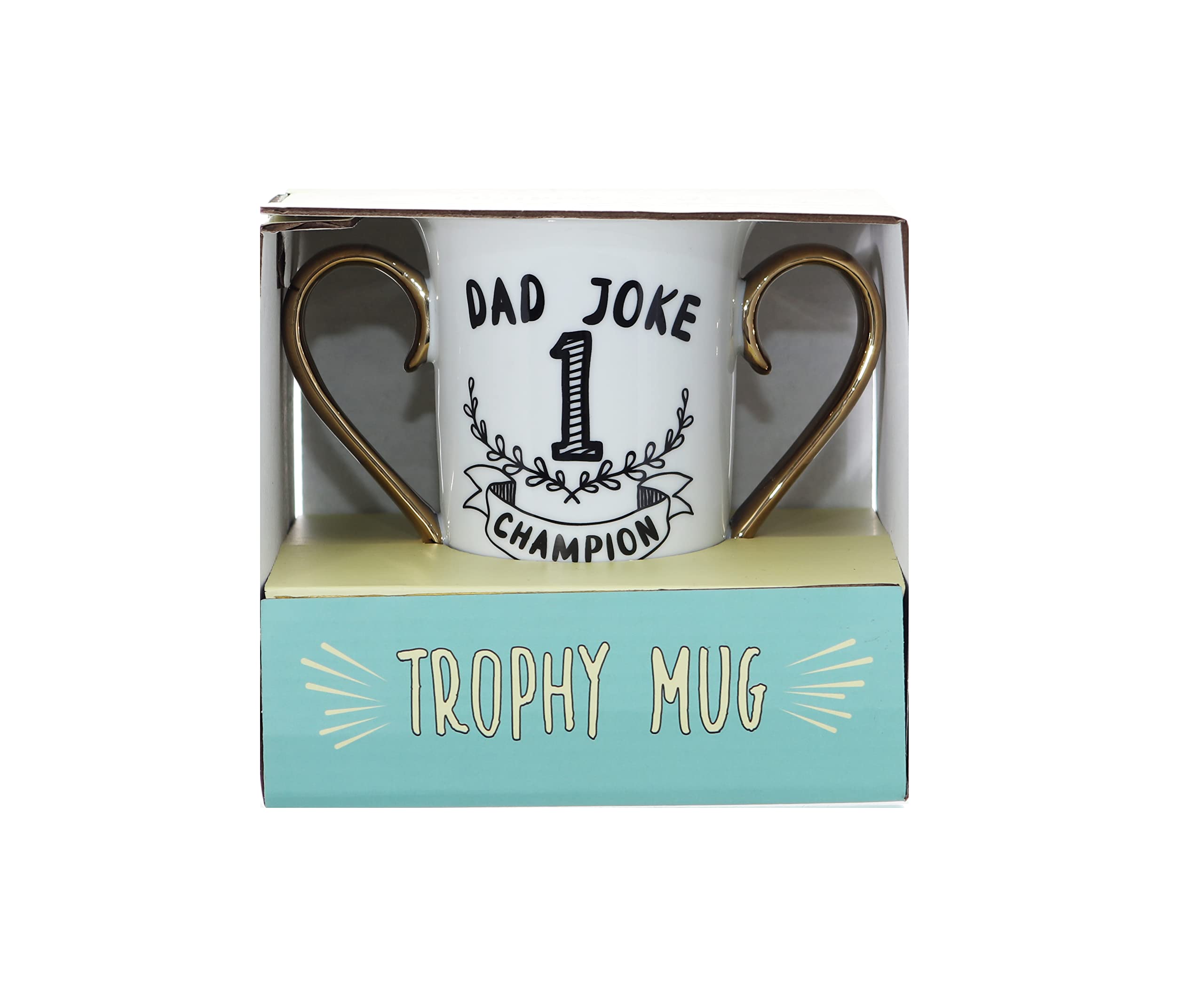 Boxer Gifts Dad Joke Number 1 Champion Trophy Mug | Fun Novelty Father's Day Gift For Dads