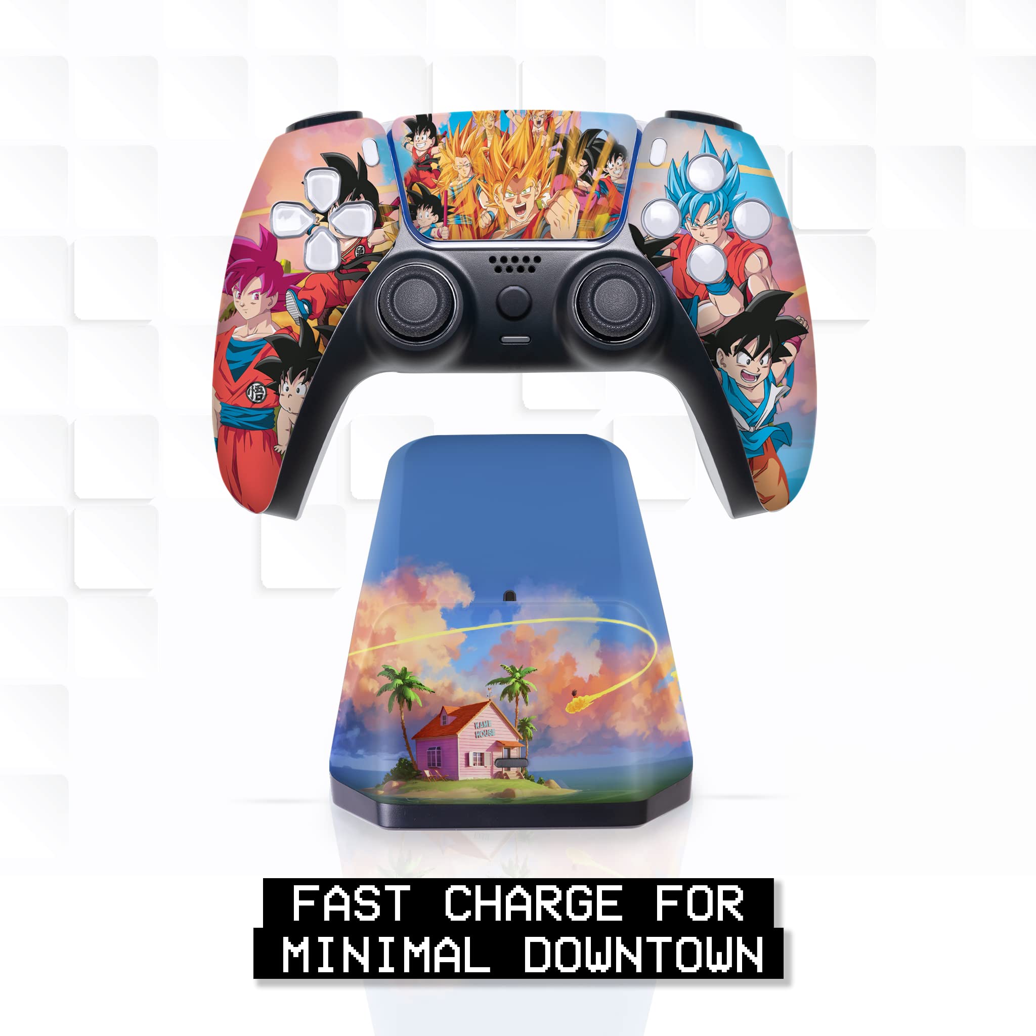 BABY CUDDLE BOX Dragon Z Custom Controller with Gaming Headset and Quick Charging Stand Compatible with Console by Bcb Controllers | Customized with Permanent Hydro-Dip Printing(Not Just A Skin)