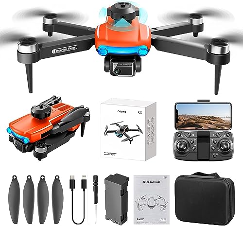 Drone with Camera, Drone With 4K HD Fpv Camera Remote Control Toys Gifts For Boys Girls, Toy Easy to Play, With Altitude Hold Headless Mode One Key Start Speed, 3D Flip (Black)