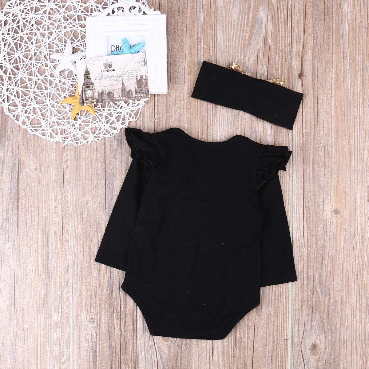 Newborn Baby Girls Clothes Floral “Mommy is My Bestie” Bodysuit Romper +Headband
