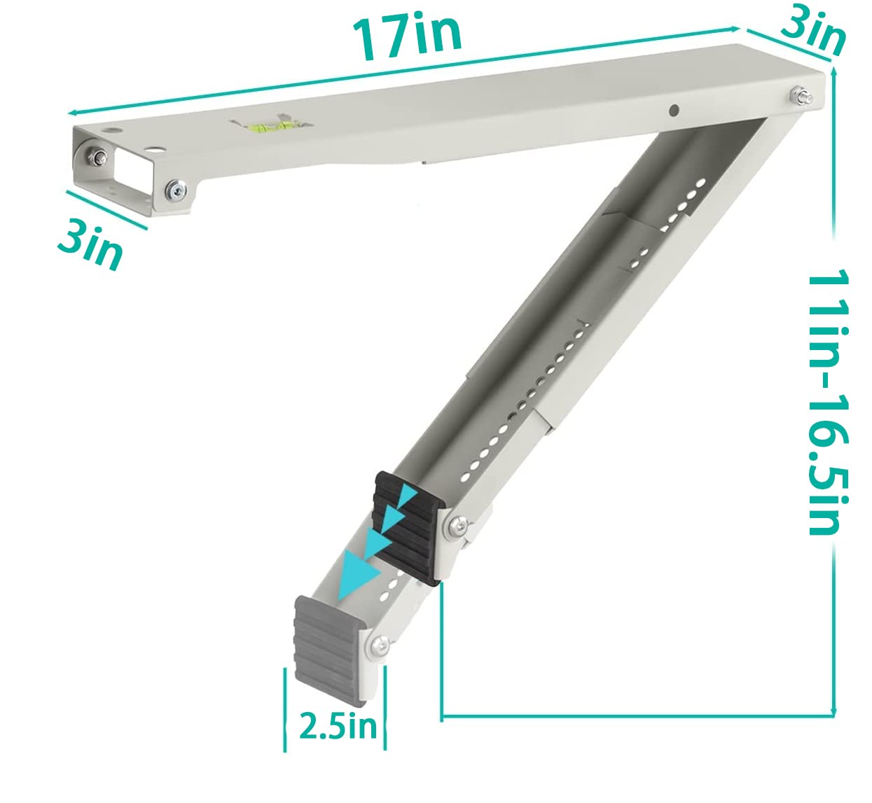 ASCSOULMAN Air Conditioner Support Bracket,Heavy Duty Window AC Bracket,Support Up To 176lbs,Support 5,000 24,000 BTU Units