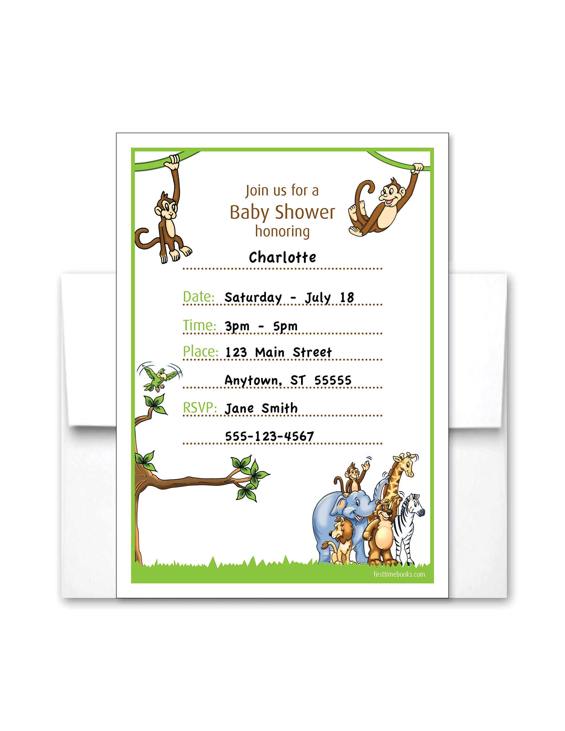 Personalized 30 Baby Shower Invitations Boy or Girl (with Envelopes) - Gender Neutral