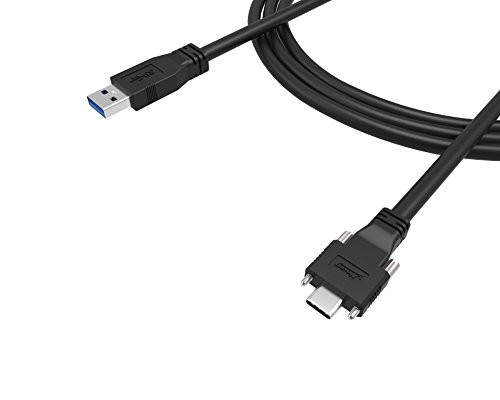 Newnex USB 3.1 Gen 1 Cable, Standard USB A Male to Type-C Male with Dual Screw Locking, 3 Meter / 10 Feet