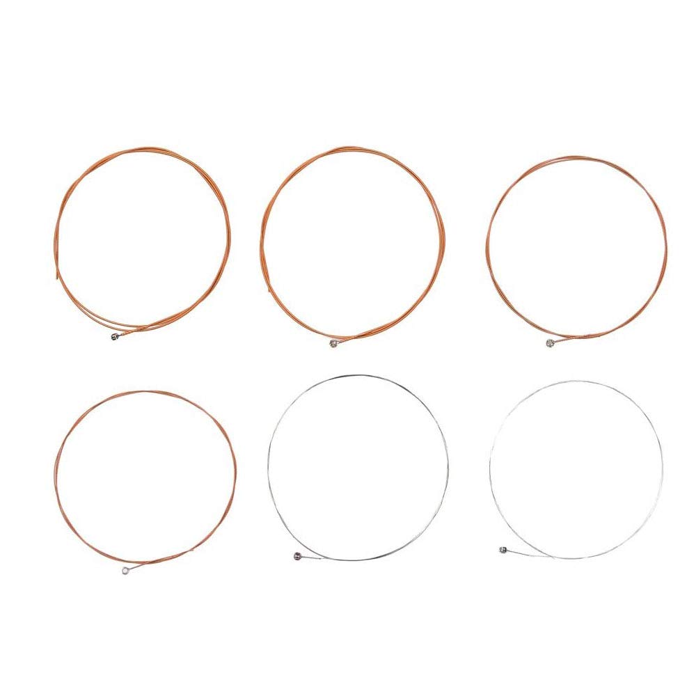 Guitar Strings set for Beginner Learner Practice(set of 6) with 3 in 1 guitar string cutter orange