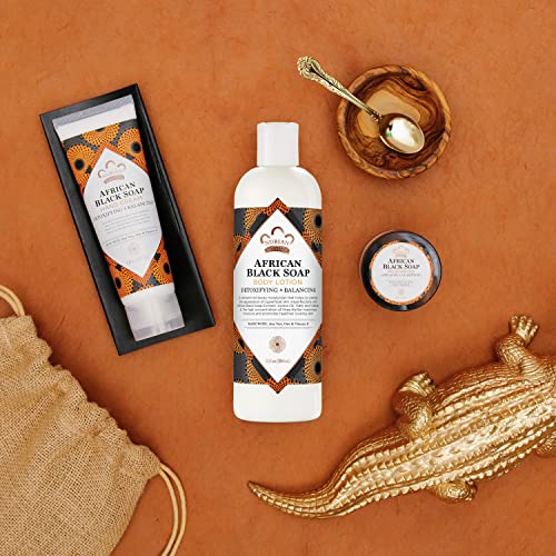 Nubian Heritage Body Lotion African Black Soap for Dry Skin Paraben Free Body Moisturizer, 13 oz