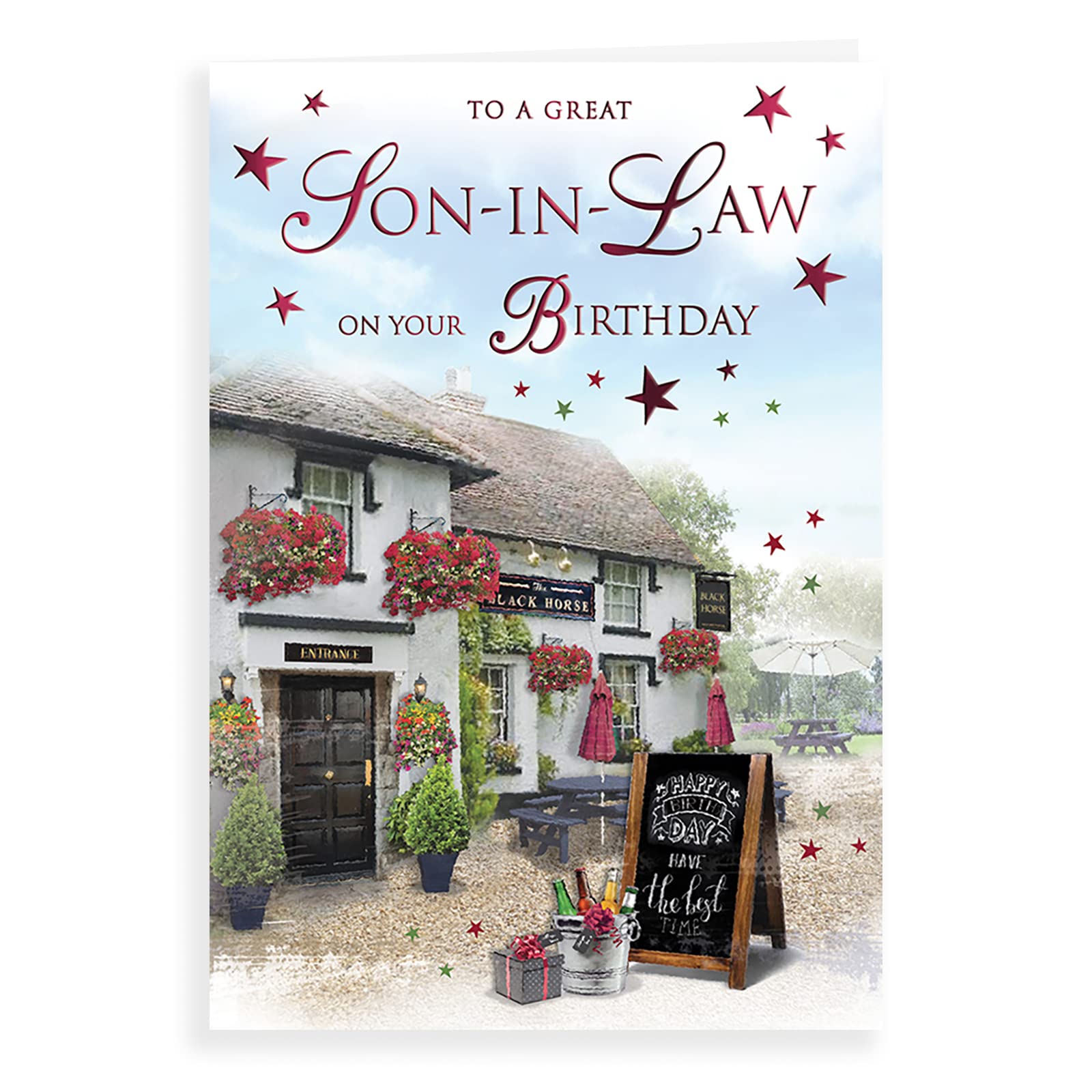 Regal Publishing Traditional Birthday Card Son In Law - 9 x 6 inches