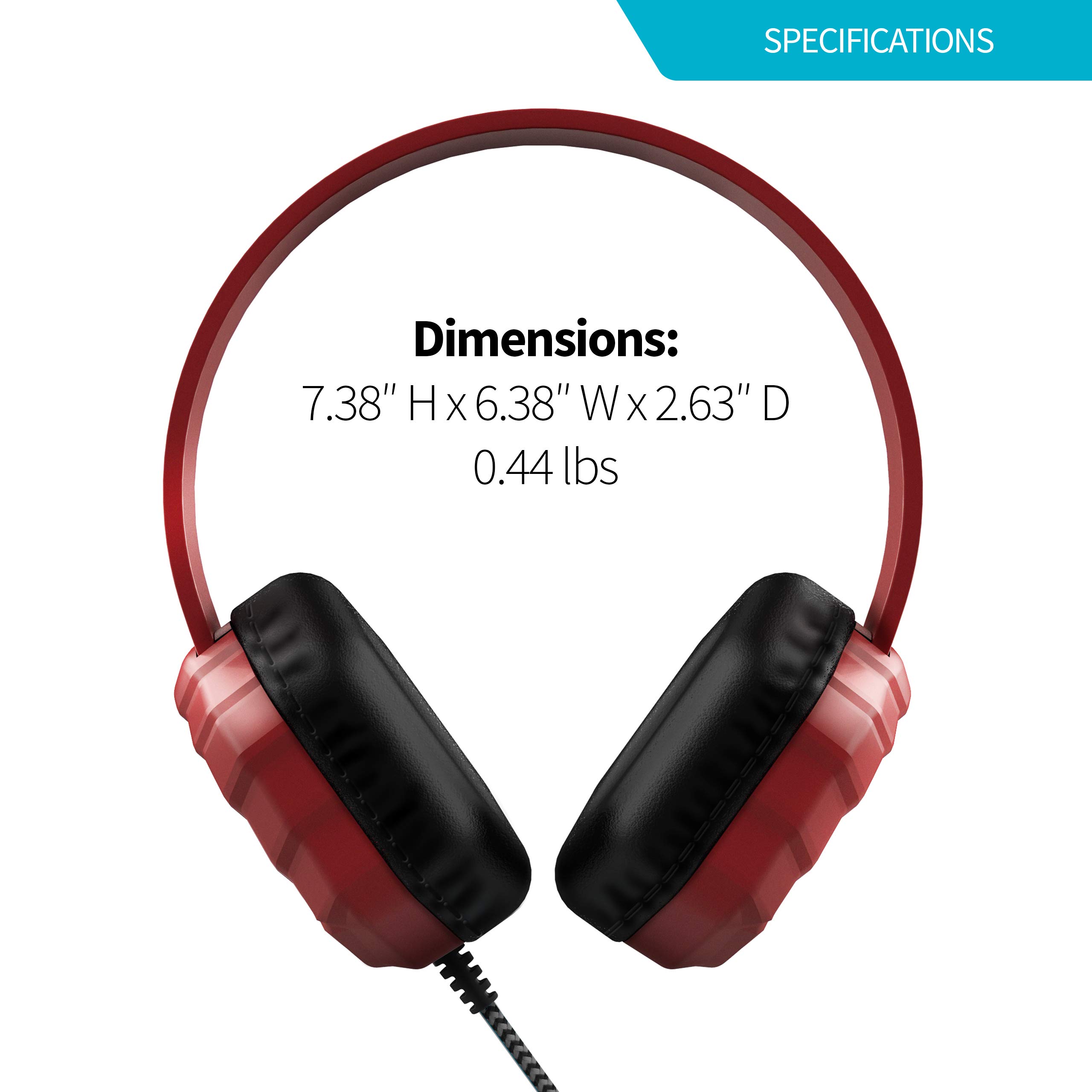 Gumdrop DropTech B1 On-Ear Headphone. Designed for K-12 Students, Teachers and Classrooms β Drop Tested, Rugged and Reliable for an Enhanced Educational Learning Experience. Color β Red