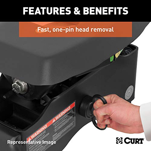 CURT 16070 A30 5th Wheel Hitch, 30,000 lbs, Select Chevrolet Silverado, GMC Sierra 2500, 3500 HD, 8-Foot Bed Puck System