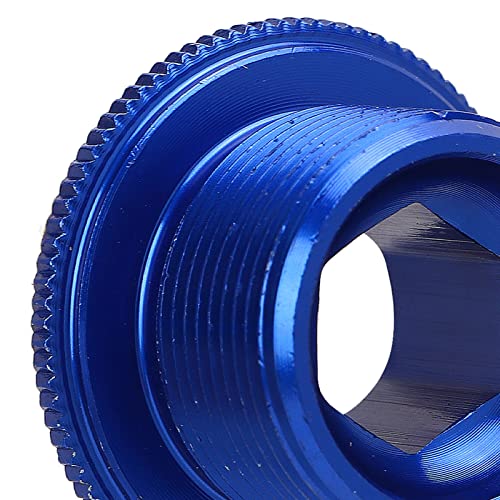 Bike Crank Cover Screws, Aluminum Alloy High Accuracy Rustproof M20 M20 Crank Screw for Road Bikes(Blue)