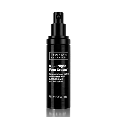 Revision Skincare D·E·J Night Face Cream®, Anti Aging Moisturizer, Antioxidant Rich with Retinol and Bakuchiol, 1.7 oz