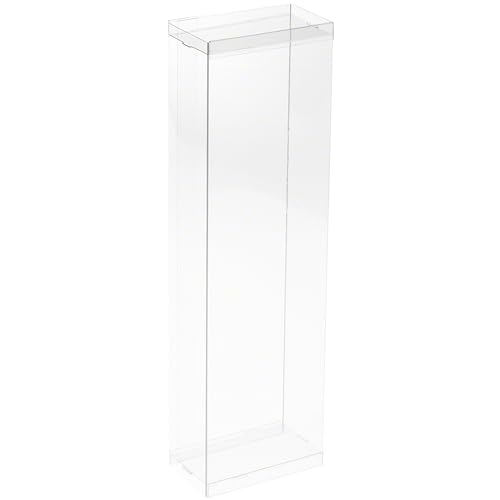 DollSafe Clear Folding Display Box for 11-12.5 inch Dolls and Action Figures, 4" W x 2.25" D x 13" H, Pack of 5