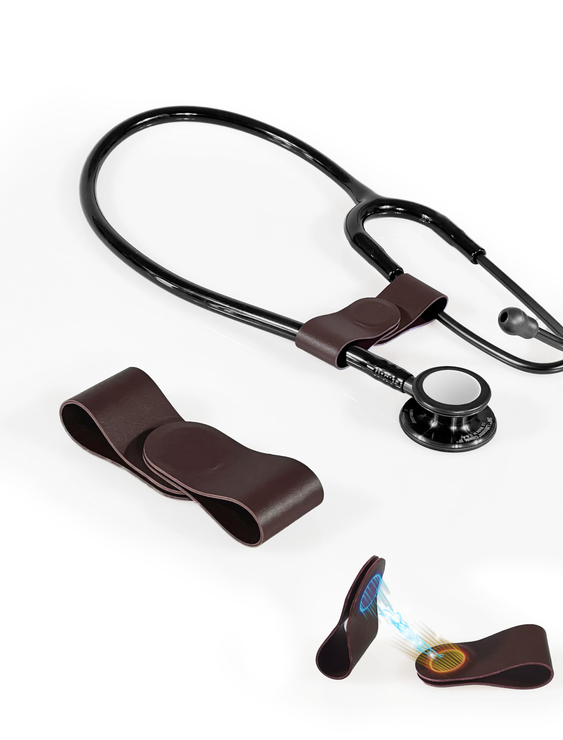 CaseLeather Stethoscope Clip for Medical Professionals, Secure Attachment for Doctors, Nurses, and Students - Compatible with 3M Littmann Classic III, Lightweight II S.E Lightweight and Stylish Design