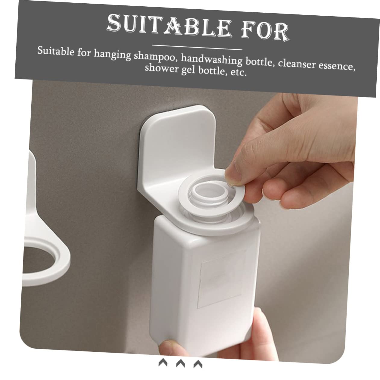 Cabilock 8 Pcs Wall Storage Rack Bathroom Bottle Bracket Bathroom Shower Gel Bottle Stand Bathroom Accessory Bathroom Storage Holder Waterproof Shower-gel Holder Shampoo Bottle Rack