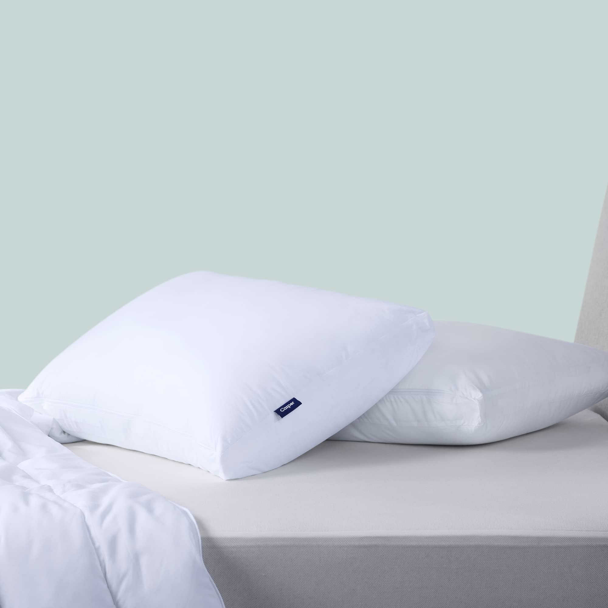 Casper Sleep Element Mattress, King, Grey & Original Pillow for Sleeping, King, White, Two Pack