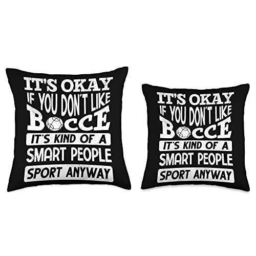 Boules - Lawn Bowls Bocce Ball Sports Designs Ball Player Boules Bocce Quote Throw Pillow, 16x16, Multicolor