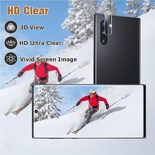 BANDQ 3 Pack for Samsung Galaxy Note 10 Screen Protector, 1 Pack Camera Lens Protector,3D Glass 9H Scratch-Resistant HD Clear Tempered Glass Screen Protector for Galaxy Note 10 Screen Protector