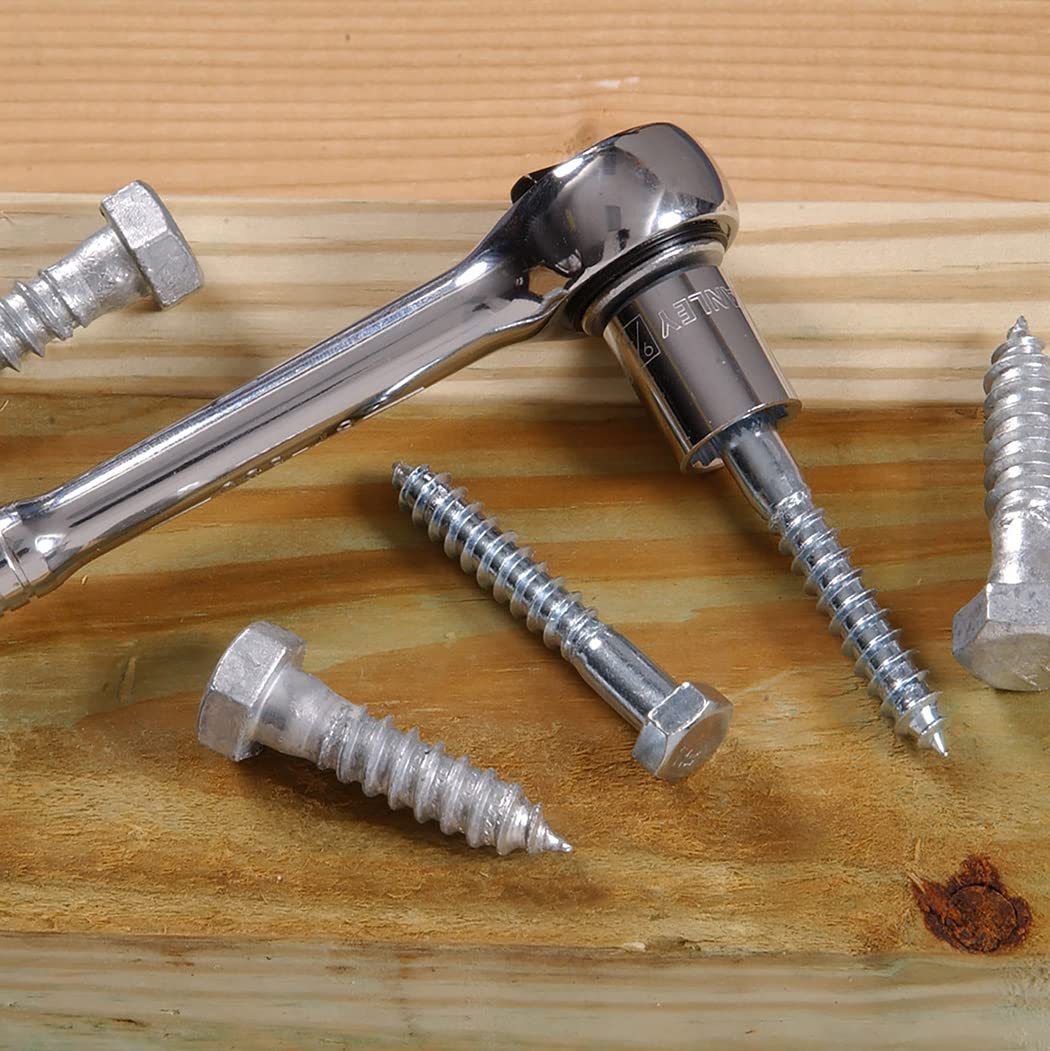 The Hillman Group 230131 Hex Lag Screw, 1/2-Inch X 4-Inch, Zinc (25-Pack)