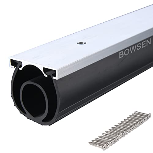 BOWSEN Heavy-Duty U+O Ring Universal Garage Door Bottom Seals Weatherstrip Rubber with Aluminum Track Retainer Kit (16FT)