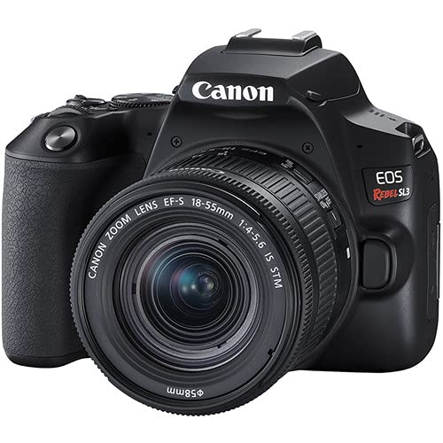 Canon EOS Rebel SL3 Camera with 18-55mm EF-S 55-250mm f/4-5.6 is STM Lens+Commander Starter Kit+Lens Filters+CASE+64Memory Cards (18PC)