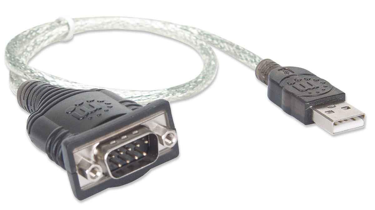 MANHATTAN USB to Serial Converter Connects One Serial Device to A USB Port (205146)