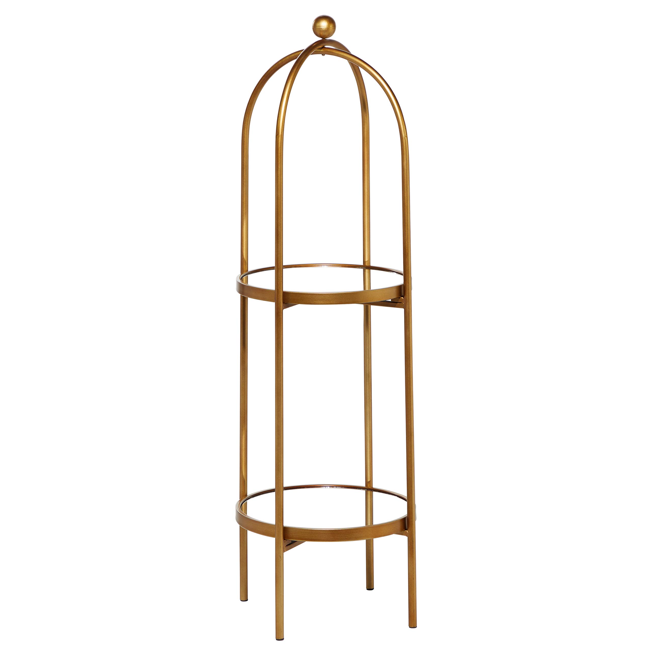 Deco 79 Metal Solid Shelving Unit, 16" x 18" x 46", Gold