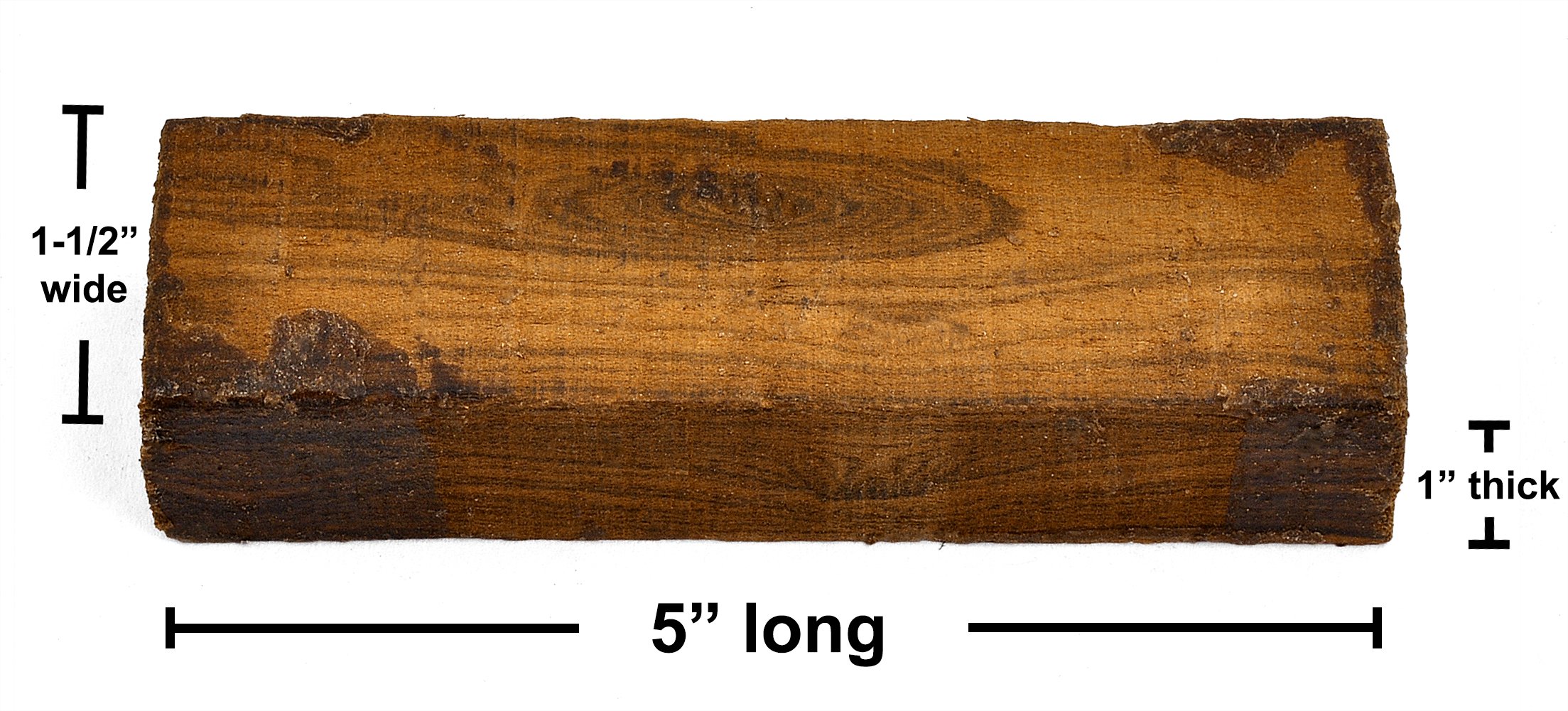 Bocote Wood Knife Handle Block (Each Piece is Unique) 5" x 1-1/2" x 1"