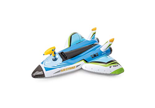INTEX Water Gun Plane Inflatable Pool Float: Pool Toy for Kids – Includes Toy Water Gun – 88lb Weight Capacity – 46" x 46" – Color May Vary