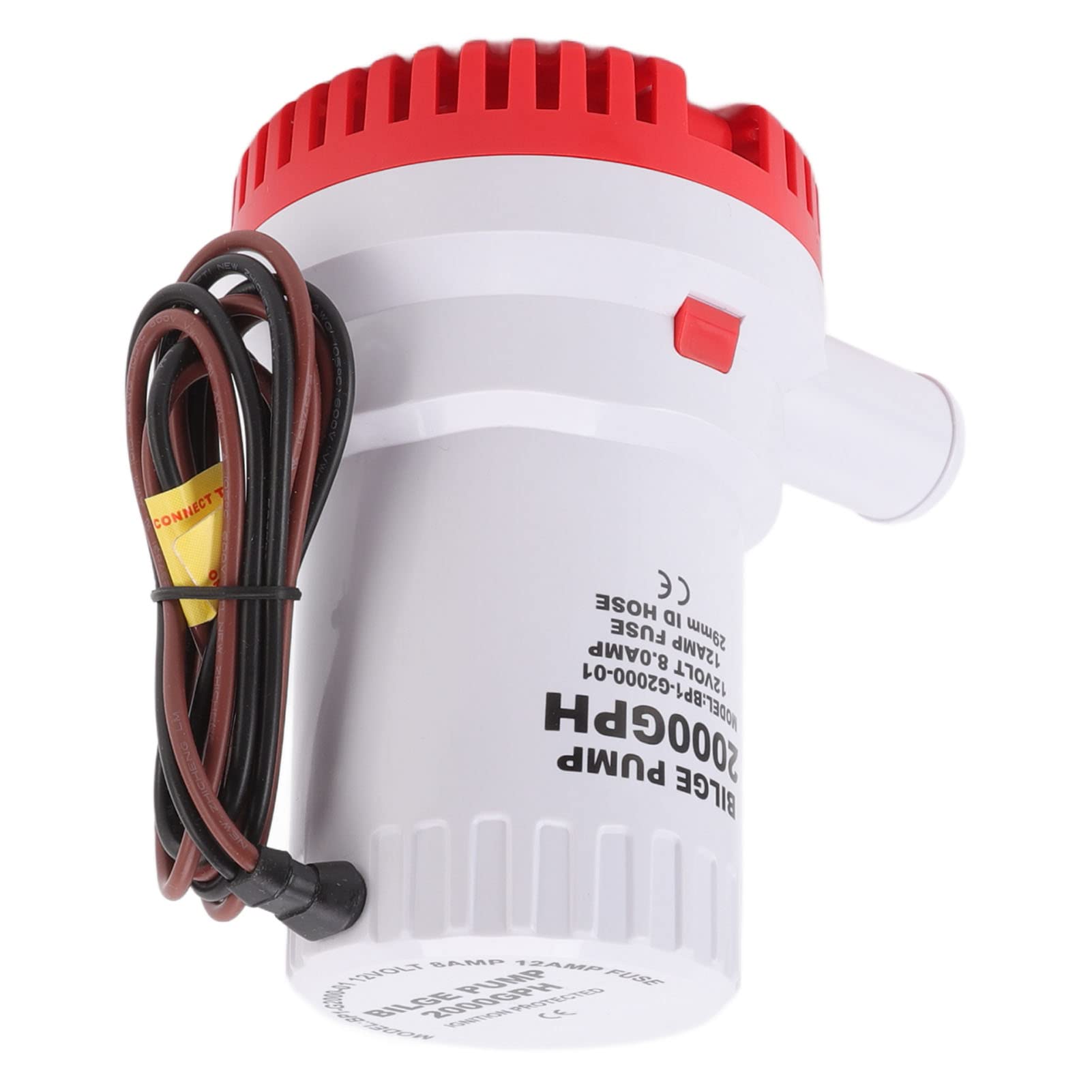 Bilge Pump, Bilge Pumps for Boats, Bilge Pump Silent Boat Submersible DC Micro Drain Marine Sewage for Pond Pool 2000 GPH (12V)
