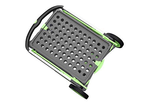 CLAX® Multi use Functional Collapsible carts | Mobile Folding Trolley | Shopping cart with Storage Crate | Platform Truck (Green)