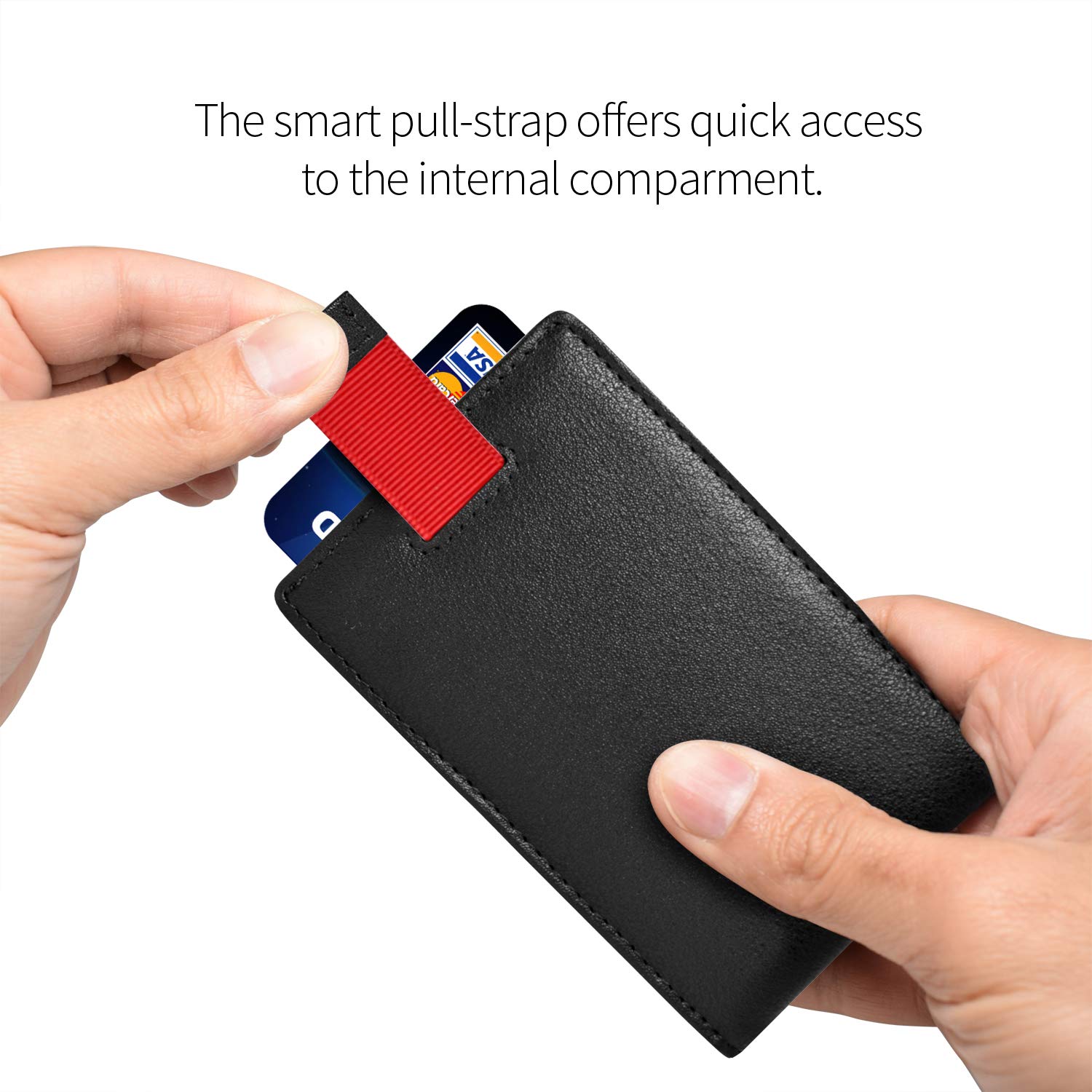iPick Image, Compatible with - Ford Mustang Cobra Black PU Leather Slim RFID Resistant Bi-fold Men Wallet