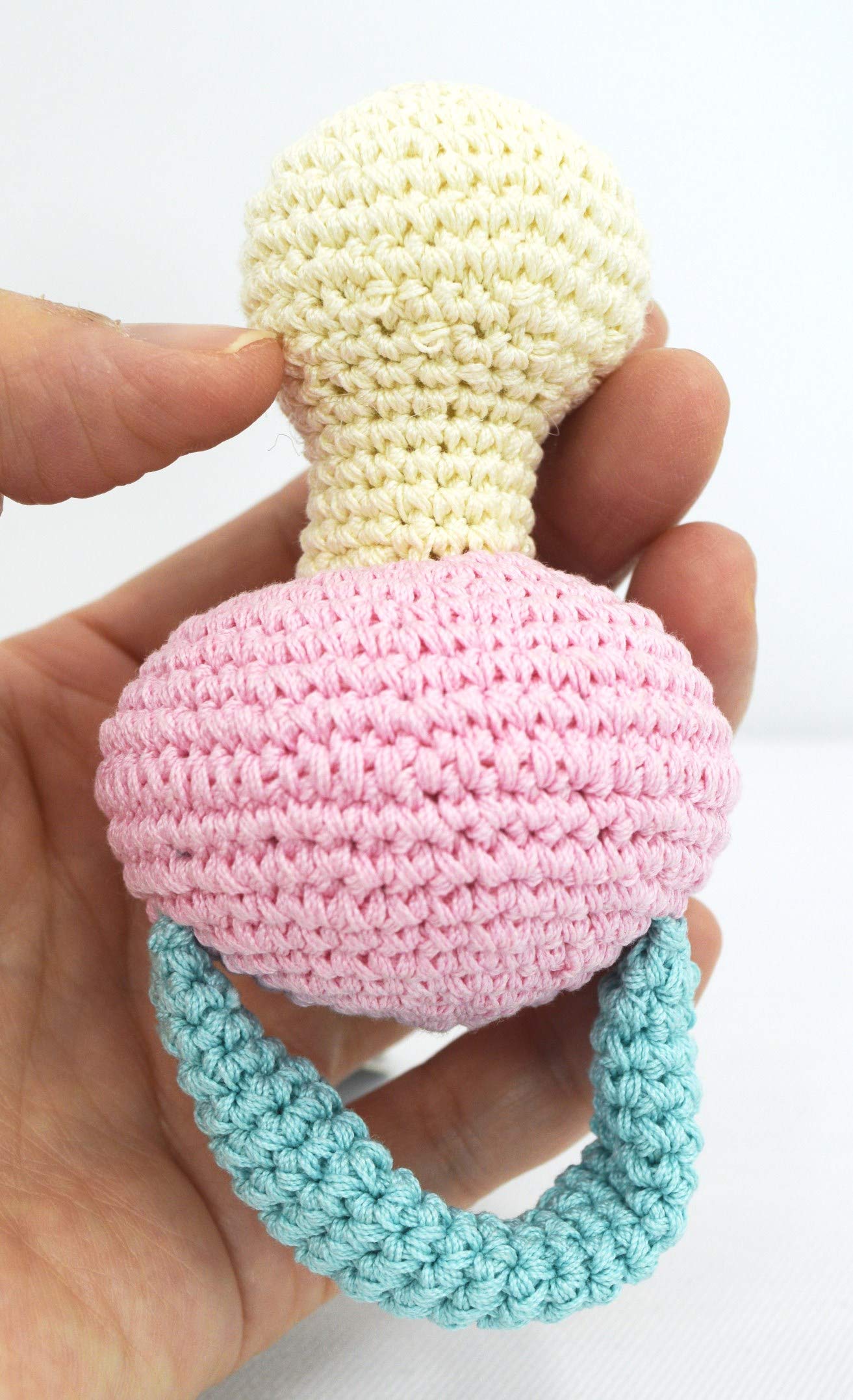 DOGO 100 Dog Teeth Cleaning Cotton Crochet Squeaky Dog Toy for Small Dogs - Pacifier