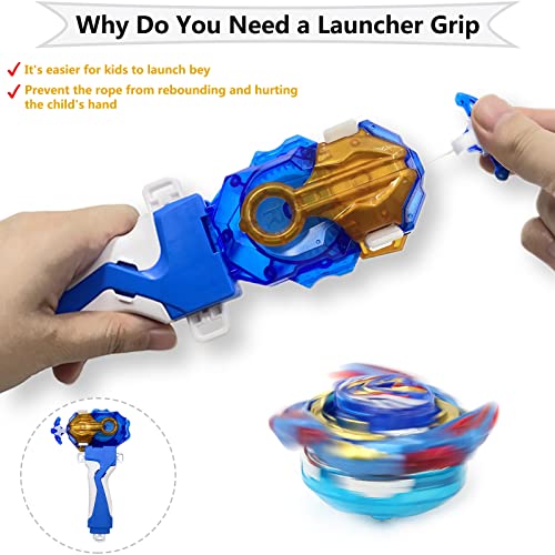 Desamvap Bey Battling Tops Burst Dynamite Battle B-187 Savior Valkyrie.Sh-7 with Bey Blade Launcher Grip Right Spin DB Layer System Gyro Toys Set for Kids Children Boys