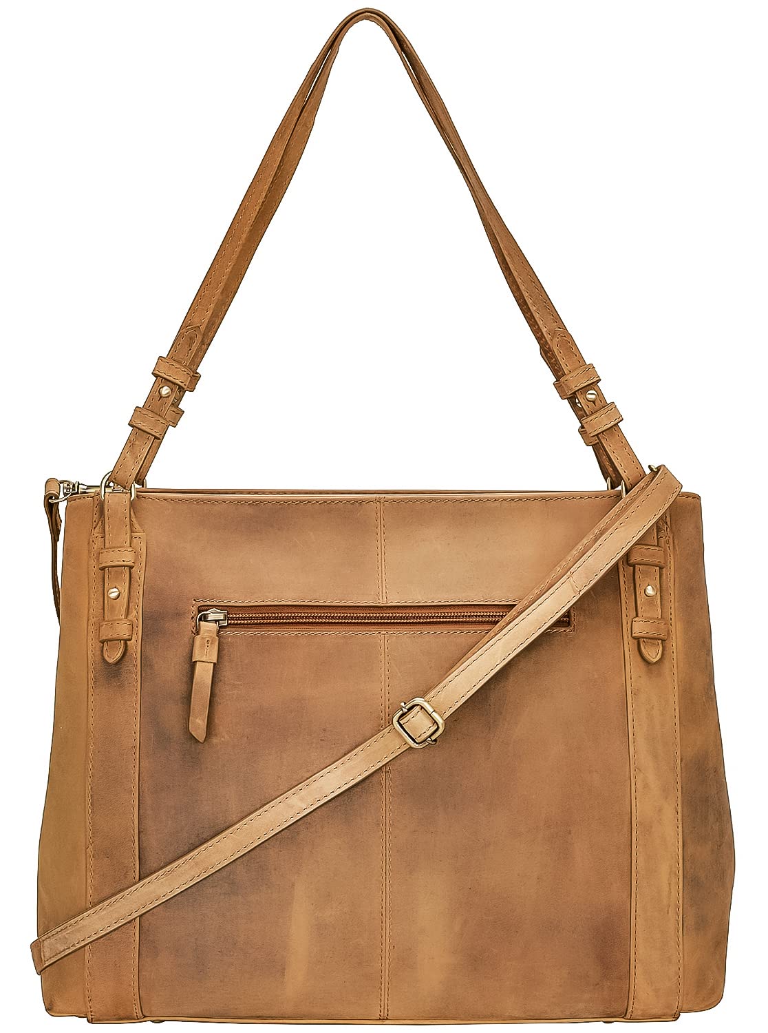 MARC PETER Hana Tan Hunter Leather Hobo Bag for Women | Top Handle Satchel | Women Fashion Shoulder Bag