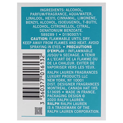 RALPH LAUREN for Women, Eau De Toilette Natural Spray,1 Fl Oz