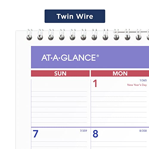 AT-A-GLANCE 2024 Wall Calendar, 15" x 12", Medium Wide, Spiral Bound, Monthly (PM82824)
