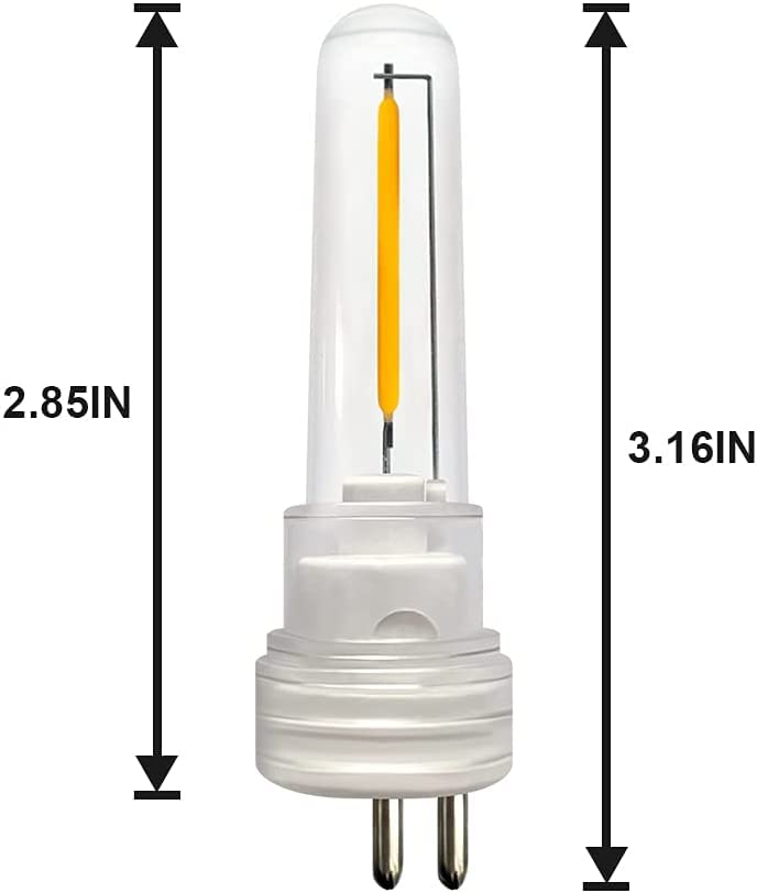 DGE S14 Replacement LED Bulb 6 Pack Replacement String Light Bulbs 1.5 Watt LED Replacement Light Bulb, Shatter-Proof and Waterproof IP65