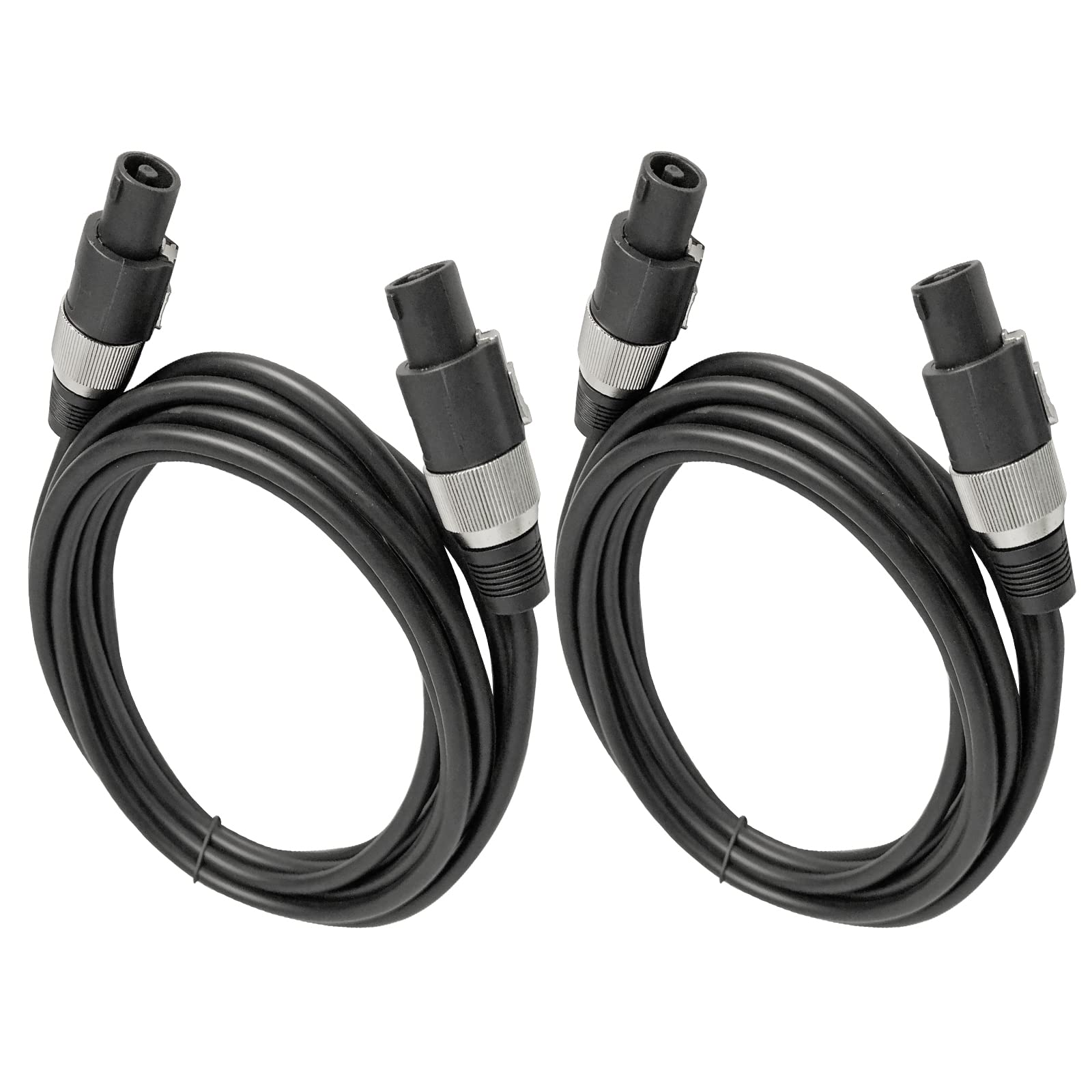 ASNIGBAX Speakon Cable 15 Ft -2 PCS, Speakon to Speakon Professional Speaker Cable True 14AWG