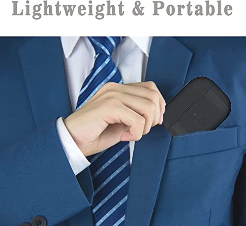Black Wireless Charging Case Replacement Compatible for Air Pod Pro Charging Case with Bluetooth Pairing Sync Button