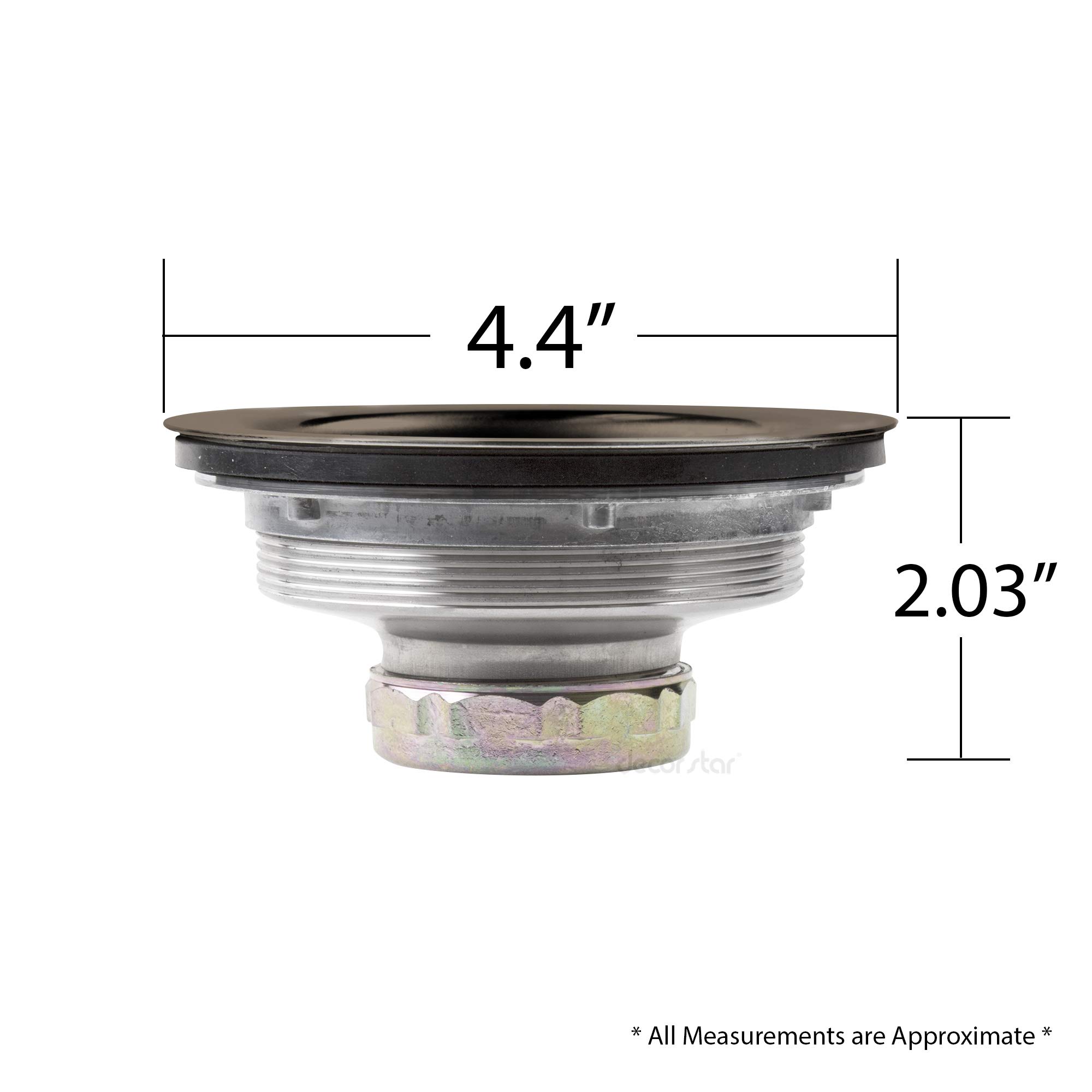 Decor Star KD-001-O 3 1/2" Drop-In Kitchen/Bar Sink Basket Strainer, Stainless Steel Oil Rubbed Bronze