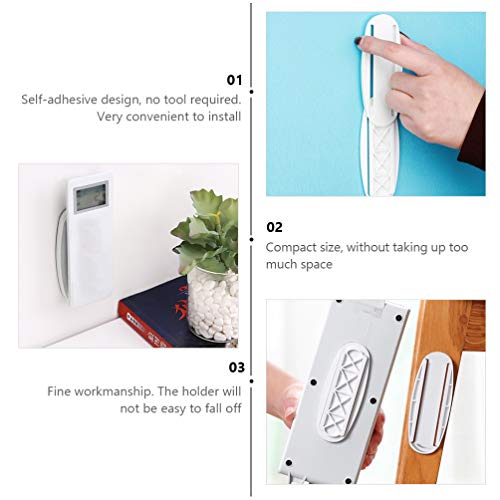 Cabilock 10pcs Power Strip Socket Fixator Wall Mount Power Strips Cable Organizers Punch Free Self Adhesive Socket Remote Control Holder for Home 10Γβ3.7cm