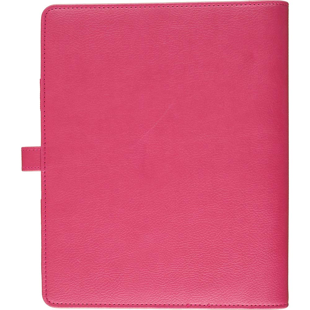 AT-A-GLANCE Faux Leather Undated Starter Set, 7-Ring, 5-1/2" x 8-1/2", Desk Size, Fashion, Raspberry (DR1118-040-27)