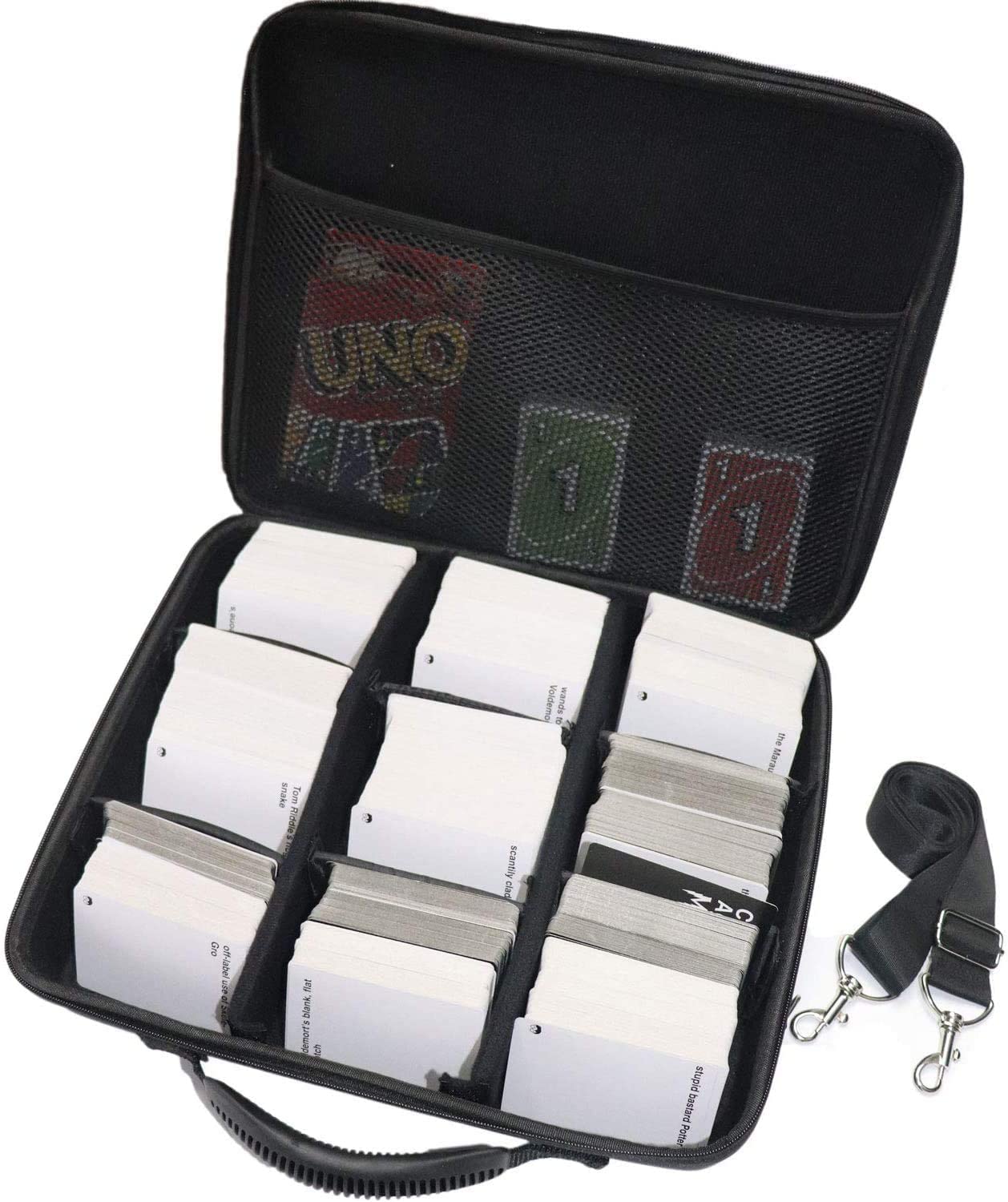 LAZAMYASA Portable Card Game Case for 2,500+ Cards Box. Fits Main Game and All Expansions (Extra Large)