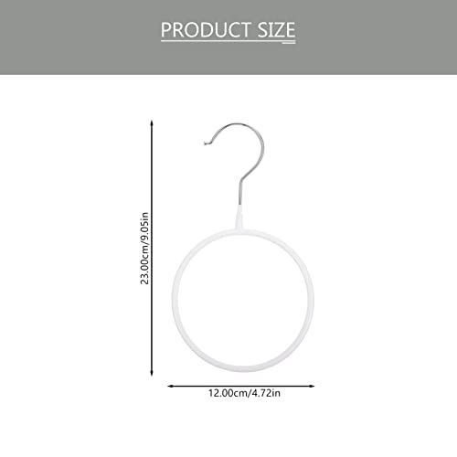 Cabilock 24pcs Circle Shawls Organizing Steel and for Organizer Hanger Wardrobe Belt Bathroom Save Neckties, Saver Pashminas Scarves, Clothes White Non Rack Scarf Clo Accessories