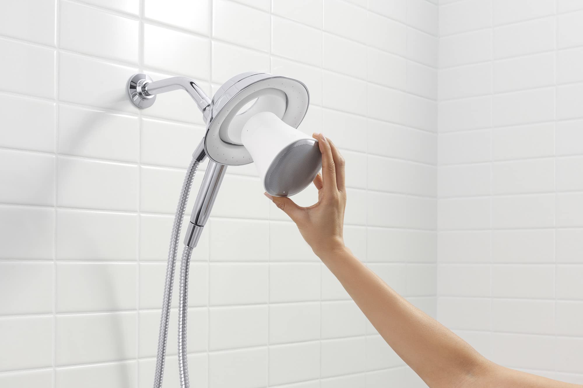 KOHLER 28241-GKE-CP Moxie 1.75 Gpm Handshower and Wireless Speaker, Polished Chrome