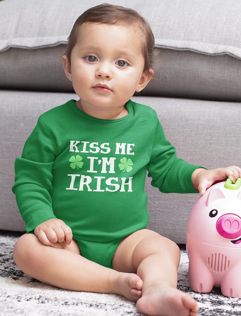 Tstars My First St Patricks Day Outfit Irish Shamrockin Long Sleeve Baby Bodysuit 18M Green