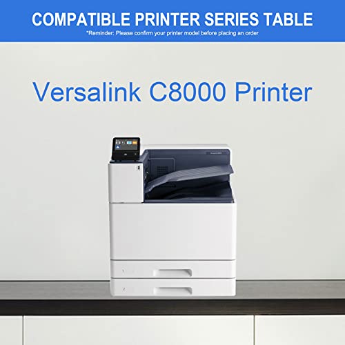 C8000 Yellow Toner Cartridge 106R04036 - DRAWN 1 Pack Compatible C8000 Standard Yield (8000 Pages) Toner Cartridge Replacement for Xerox Versalink C8000 Printer, 106R04036