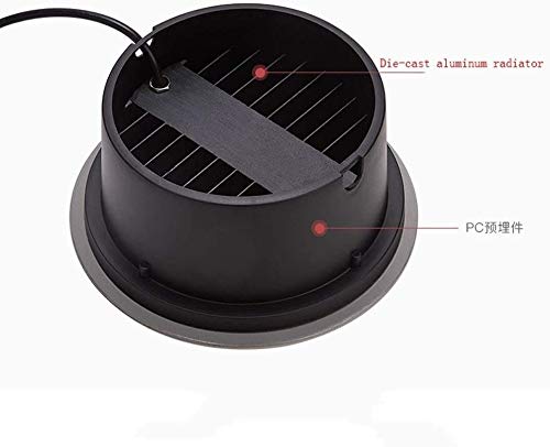 Outdoor In-Ground Lights 12W Increases Home Security Recessed Garden Park Lawn Pathway Lighting LED Underground Light Landscape Features Super Bright Well Light (Color : Warm Light)