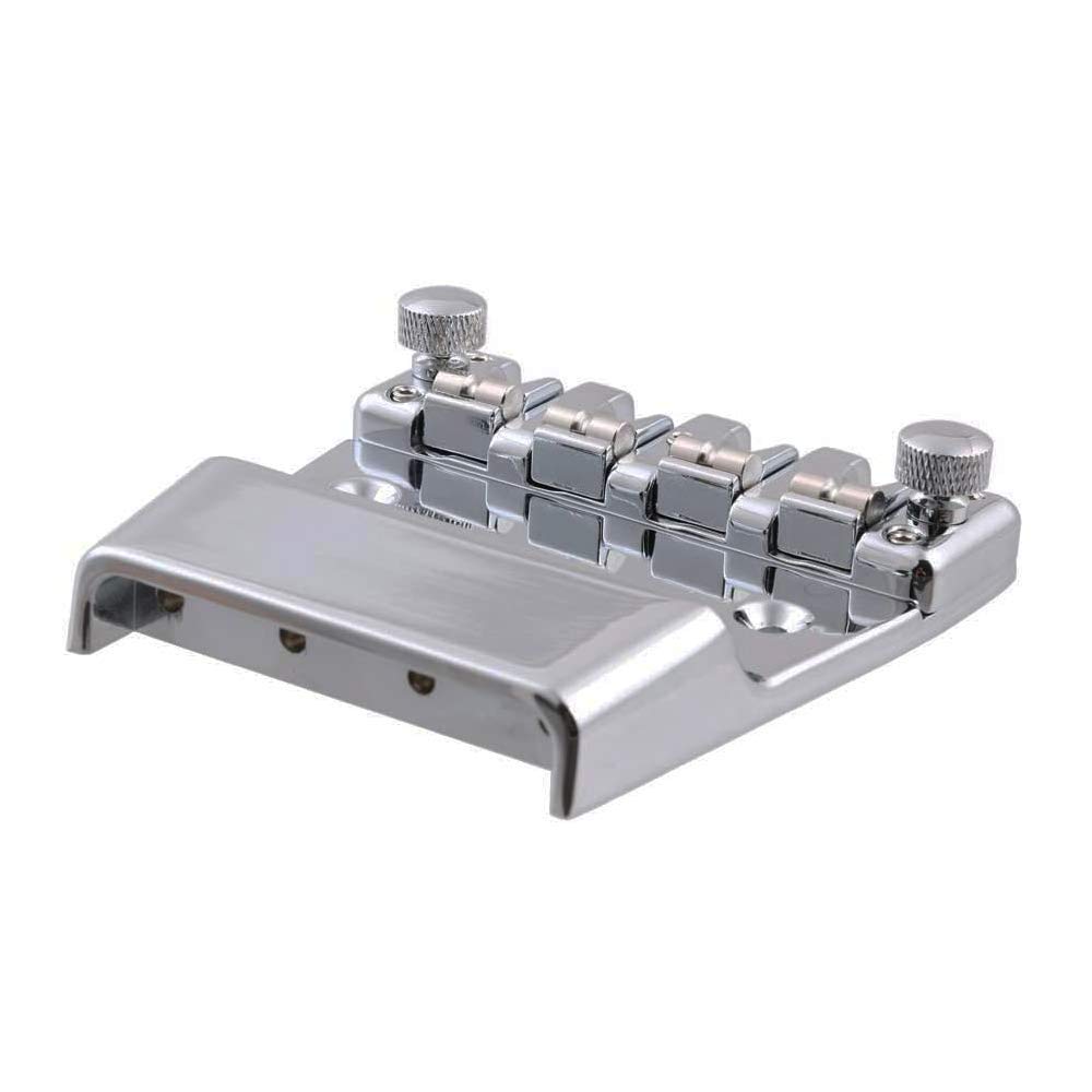 Fixed Metal Bass Guitar Bridge 4 String with Tool Set Hardtail Saddle Bridge for Rickenbacker Guitar parts