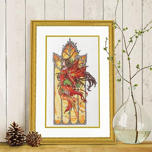 Dimensions Dancing Fall Fairy Counted Cross Stitch Kit, Multicolor 7 Piece
